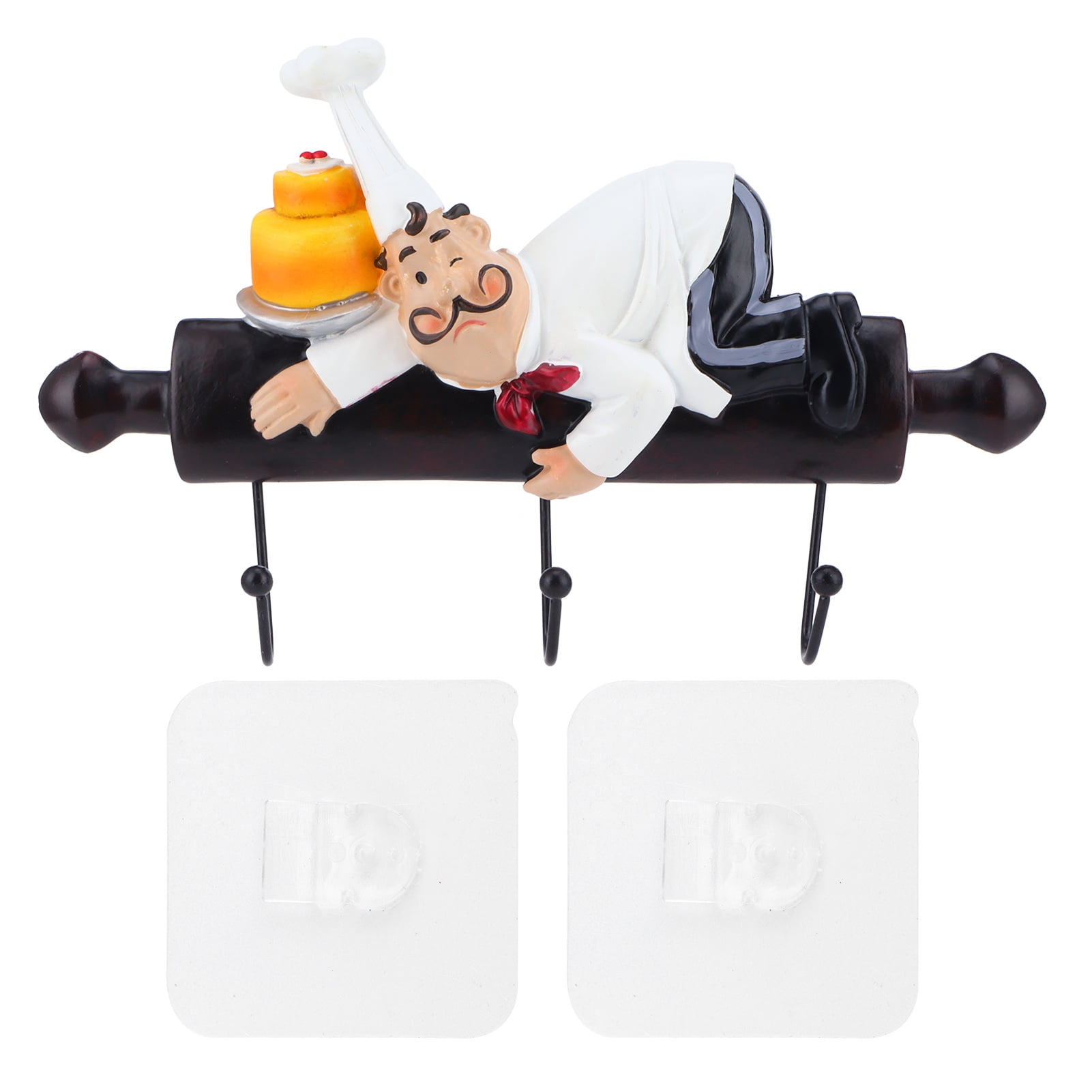 Fat Chef Hooks Decor Wall Hook Cartoon Chef Figurine SelfAdhesive ...