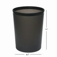 Frosted Plastic Wastebasket Round Trash Bins Space Efficient Modern ...