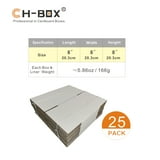CH-BOX 8x8x8 Inches of Shipping Boxes (25 Pack), Small Corrugated ...