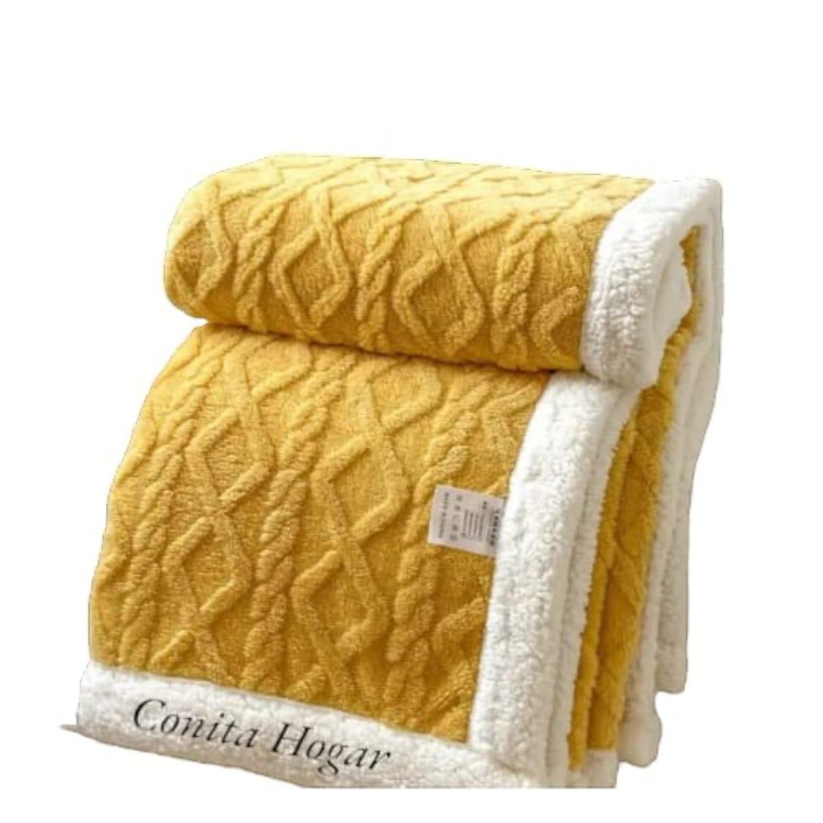 Frazada 2 Plazas Amarilla | Knasta Chile