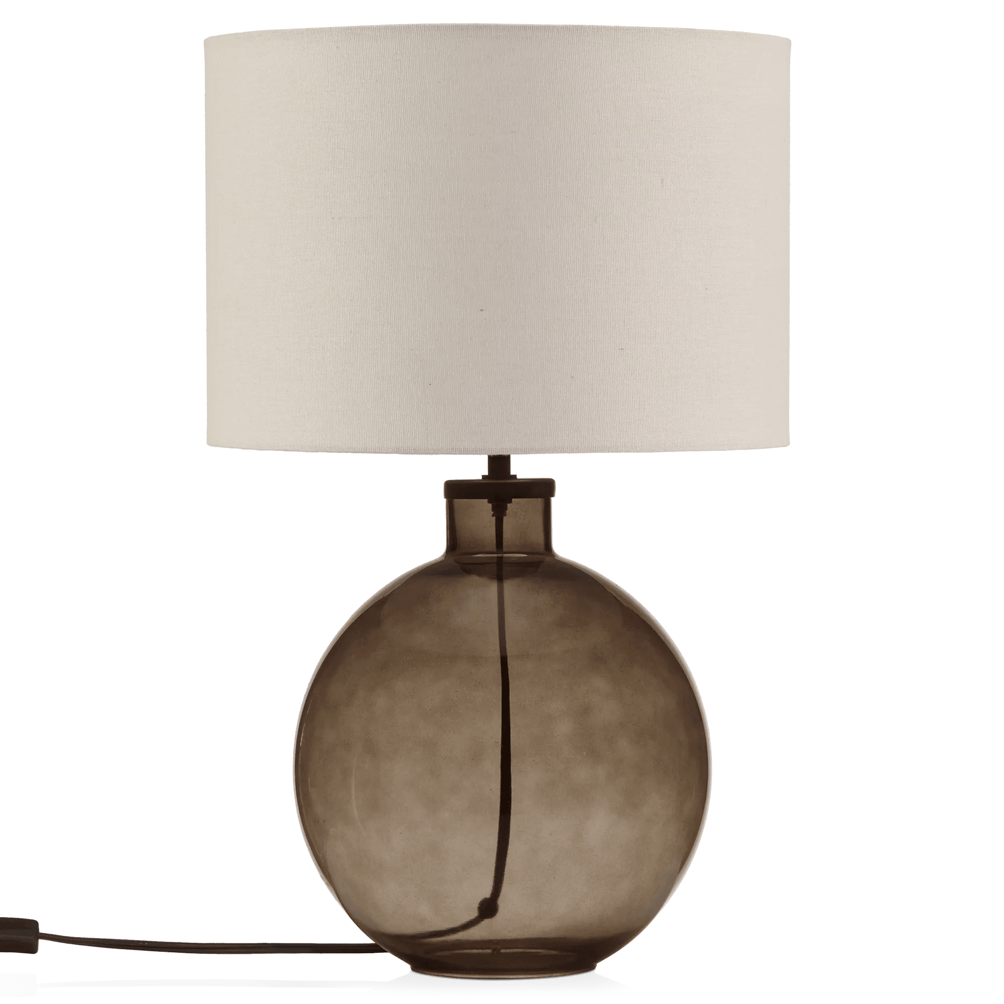 Click here for Bouclair Oatmeal Glass Table Lamp 13 X 20.5 In (33... prices