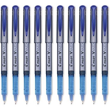 Pilot V Razor Point Liquid Ink Marker Pen Extra Fine Point, Blue 10 ...