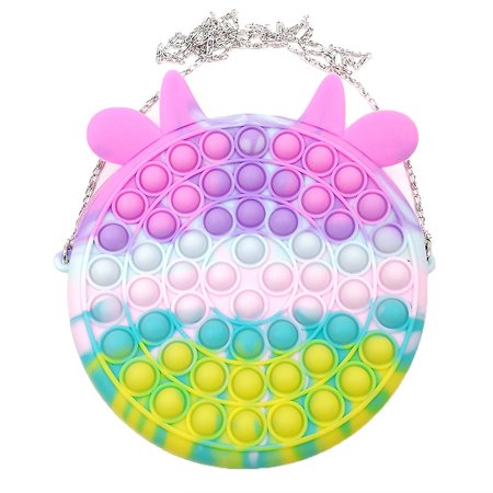Girls Push Pop It Bubble Crossbody Bag Purse Fidget Sensory Toy Handba ...