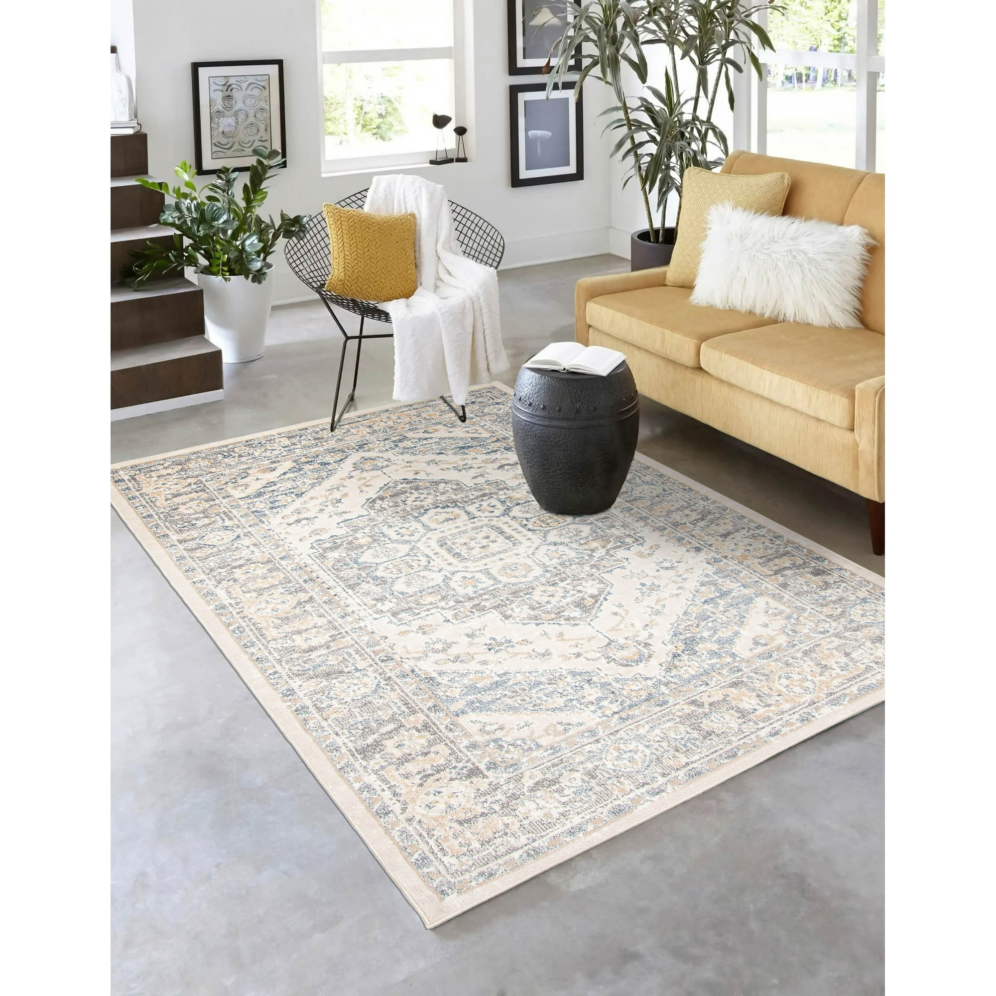 Ecarpet Bijara Traditional Area Rug For Living Room  Bedroom  Dining Room  Entrance  Hallway And More. 5 Ft. X 8 Ft.
