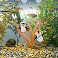 ETHZZLE 4Pcs Lightweight White Penguin Figure Aquarium Supply Floating ...