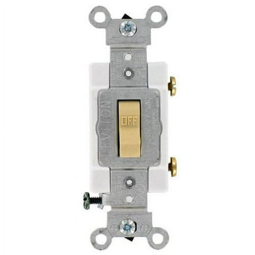 CS120ICC 20A Grounding Premium Single Pole Toggle Switch, Ivory ...