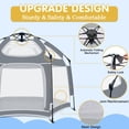 Baby Playpen with Canopy, Indoor Outdoor Playpen for Baby, Portable ...