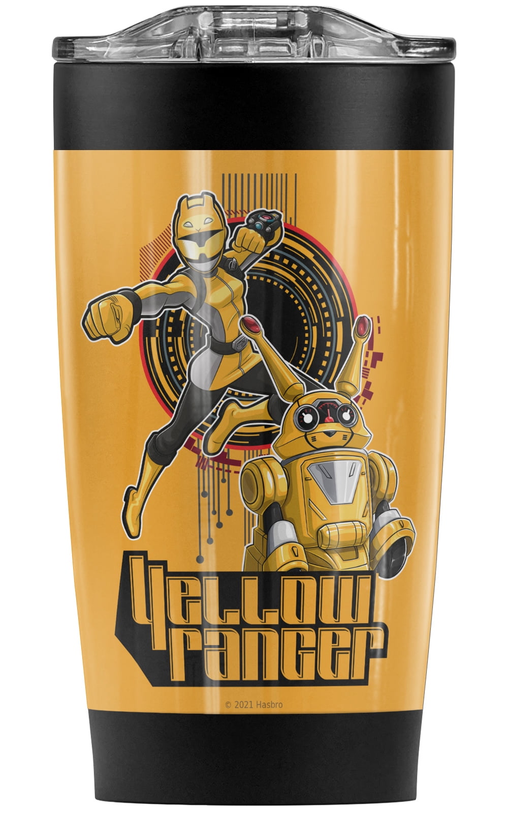 Power Rangers/Yellow Ranger Stainless Steel Tumbler 20 oz Coffee Travel ...