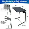 Adjustable TV Tray Table - Folding Portable Tray with Height & Angle ...