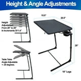 Adjustable TV Tray Table - Folding Portable Tray with Height & Angle ...