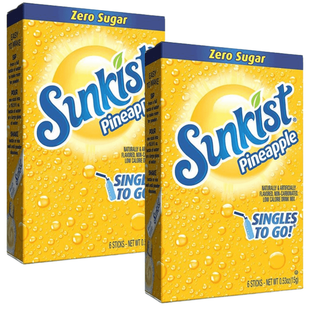 Sunkist Pineapple Soda Singles To Go Drink Mix, Sugar-Free Caffeine ...