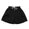 Angala Kids Shorts Solid Cargo Shorts Elastic Waist Summer Loose ...