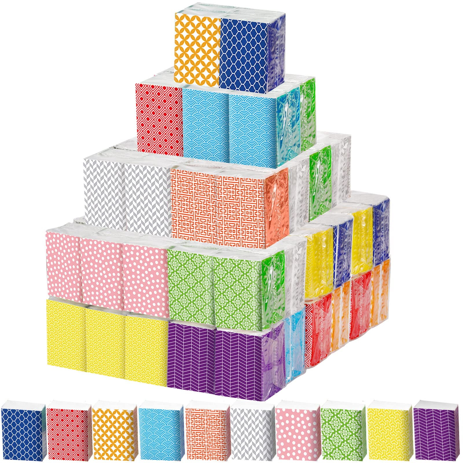 Click here for Thenshop 200 Packs Travel Tissues Bulk Geometric D... prices