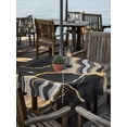 Black Gold Marble Round Outdoor Tablecloth with Umbrella Hole Glitter ...