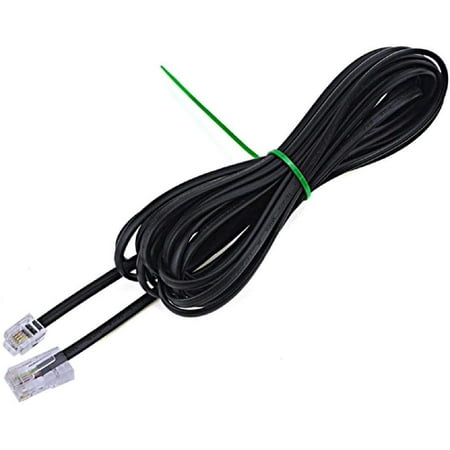 Telephone Wire, 5M RJ11 6P4C to RJ45 8P8C Black Telephone Plug ...