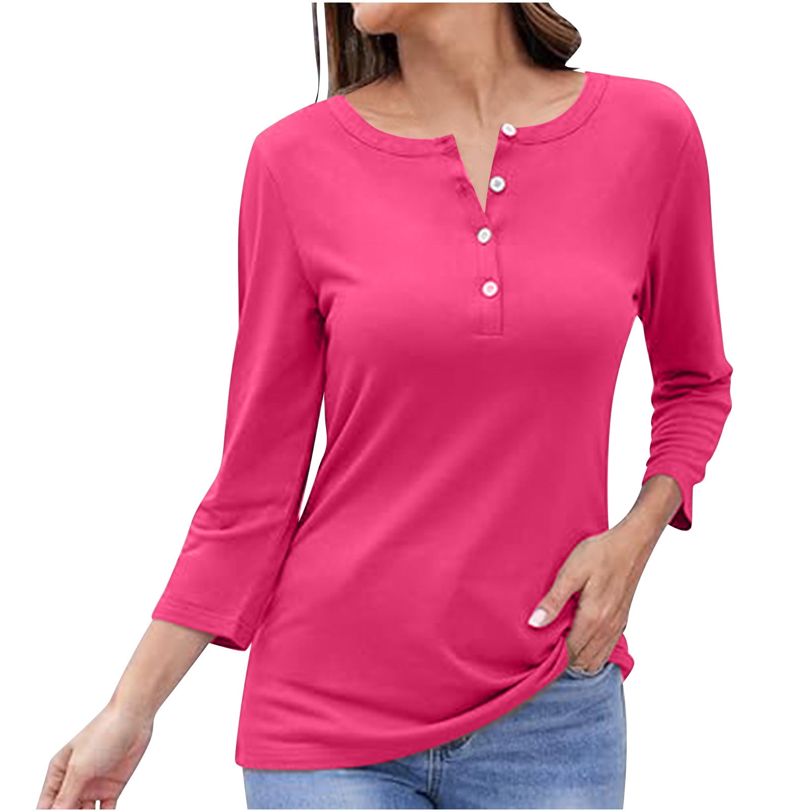 Click here for Aherbiu Womens Tops Casual Long Sleeve Comfy Butto... prices