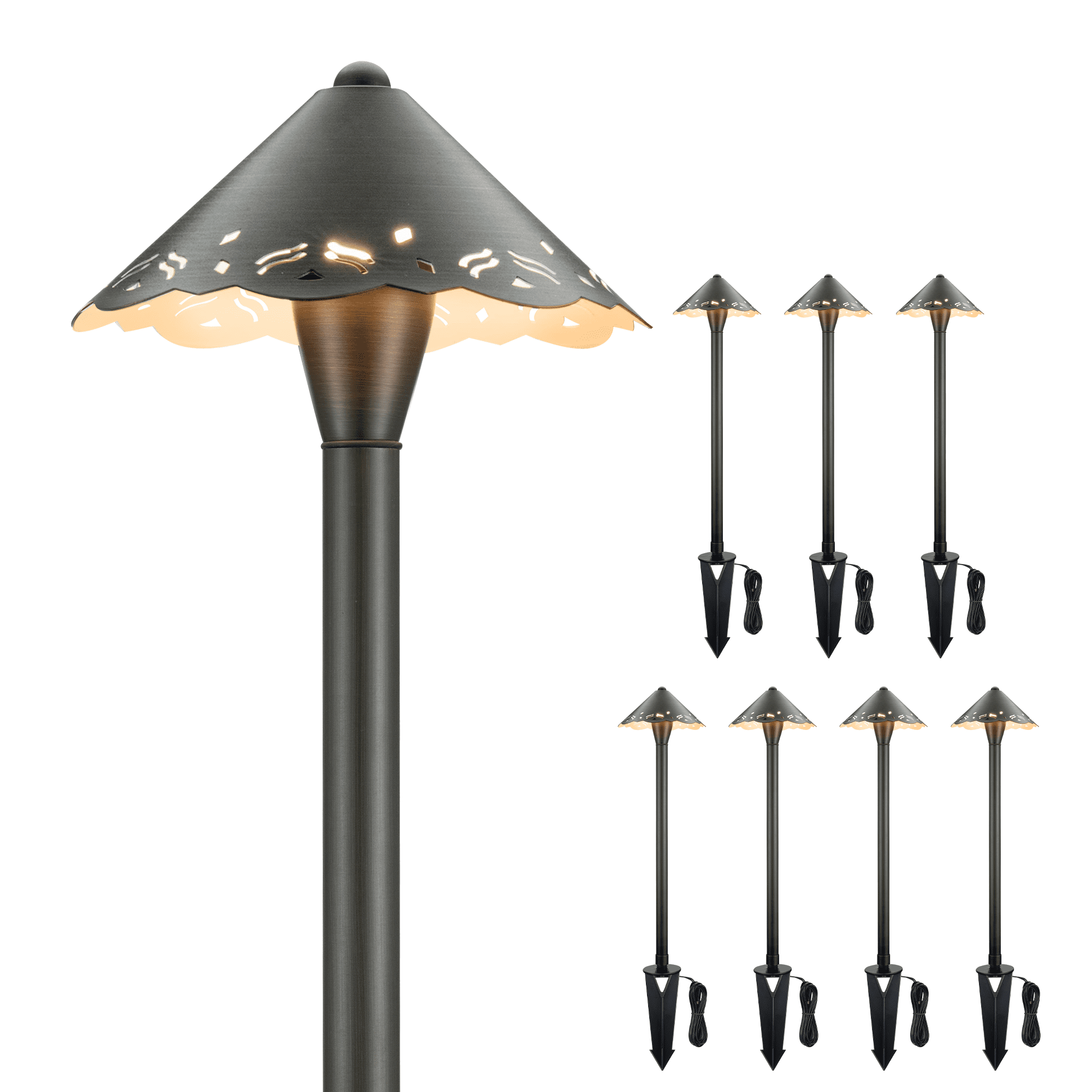 Gardenreet Brass Low Voltage Pathway Lights, 12V Outdoor LED Landscape ...