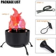 TOPCHANCES 4-in-1 3D Fake Fire Lamp Battery Operated, Artificial Fire ...