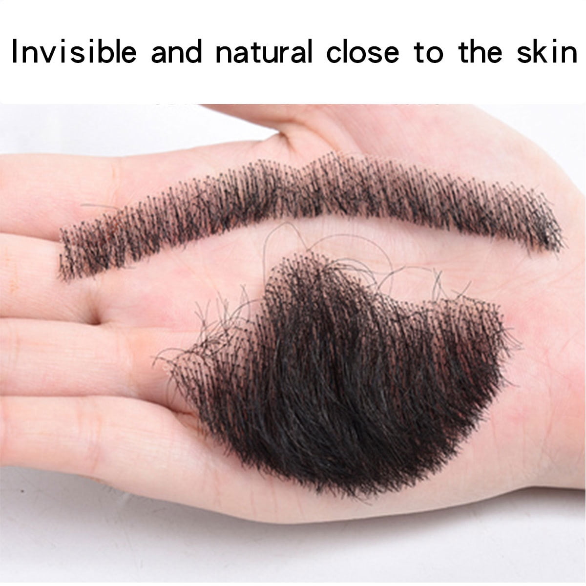 Barba falsa Pelo humano realista Atado a mano completo Barba de perilla ...