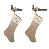 fenncostyles.com Holiday Décor Jute Design Natural Christmas Stocking ...