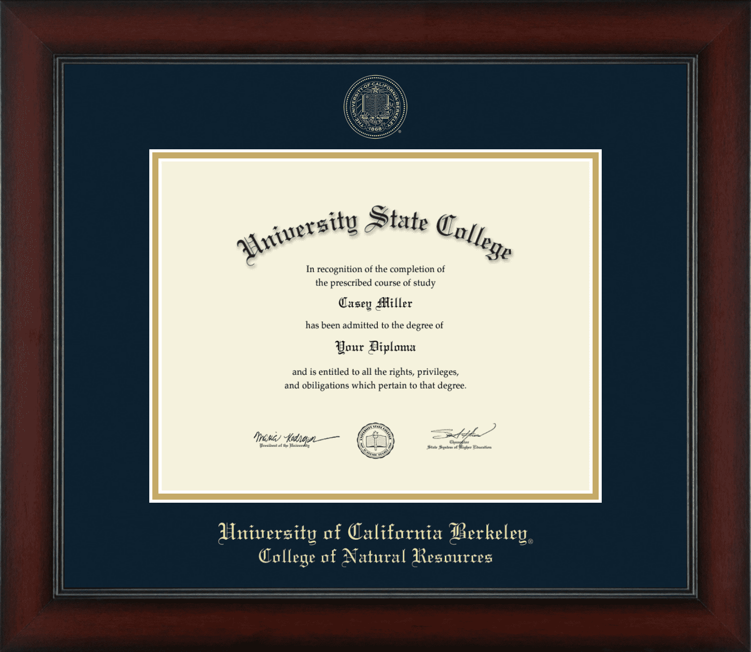 University of California Berkeley College of Natural Resources Diploma ...