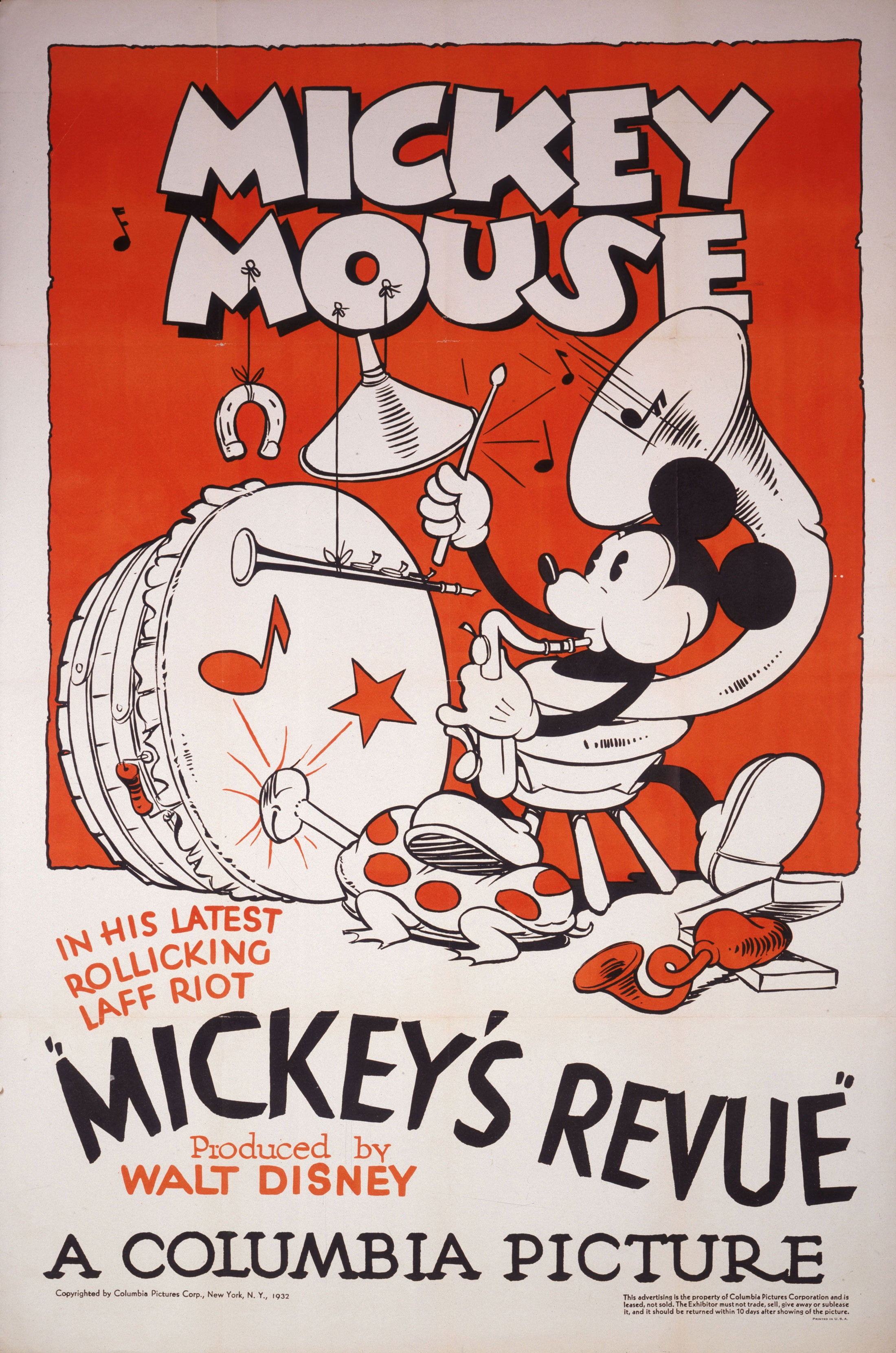 24x36in Poster Mickey's Revue (1931) Vintage Disney posters - Walmart.com
