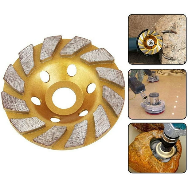 4-inch Turbo Diamond Grinding Cup Paint Removal 4" Concrete Grinding ...