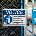Weatherproof Horizontal ANSI Housekeeping Sign (When finished leave ...