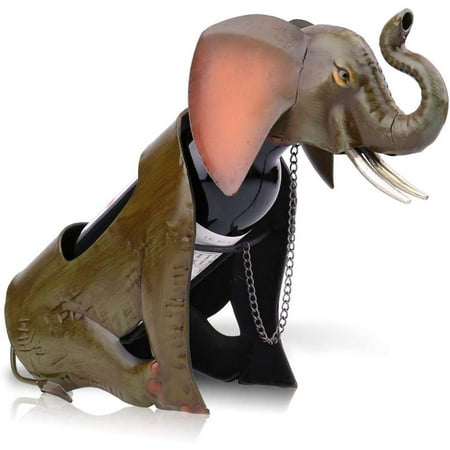 Elephant Wine Rack Metal Animal Classical Wine Bottle Holder Kitchen ...