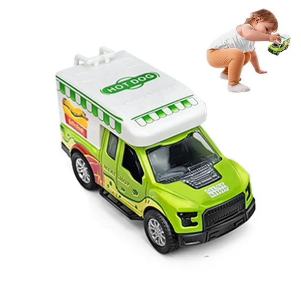 Cameland Simulation Pull Back Alloy Cartoon Fast Food Car Ice Cream ...
