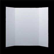 Tri-Fold Double-Sided Exhibition Display Board with Gray Fabric, 72 x ...