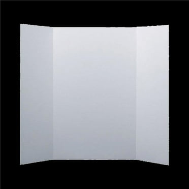 Tri-Fold Double-Sided Exhibition Display Board with Gray Fabric, 72 x ...