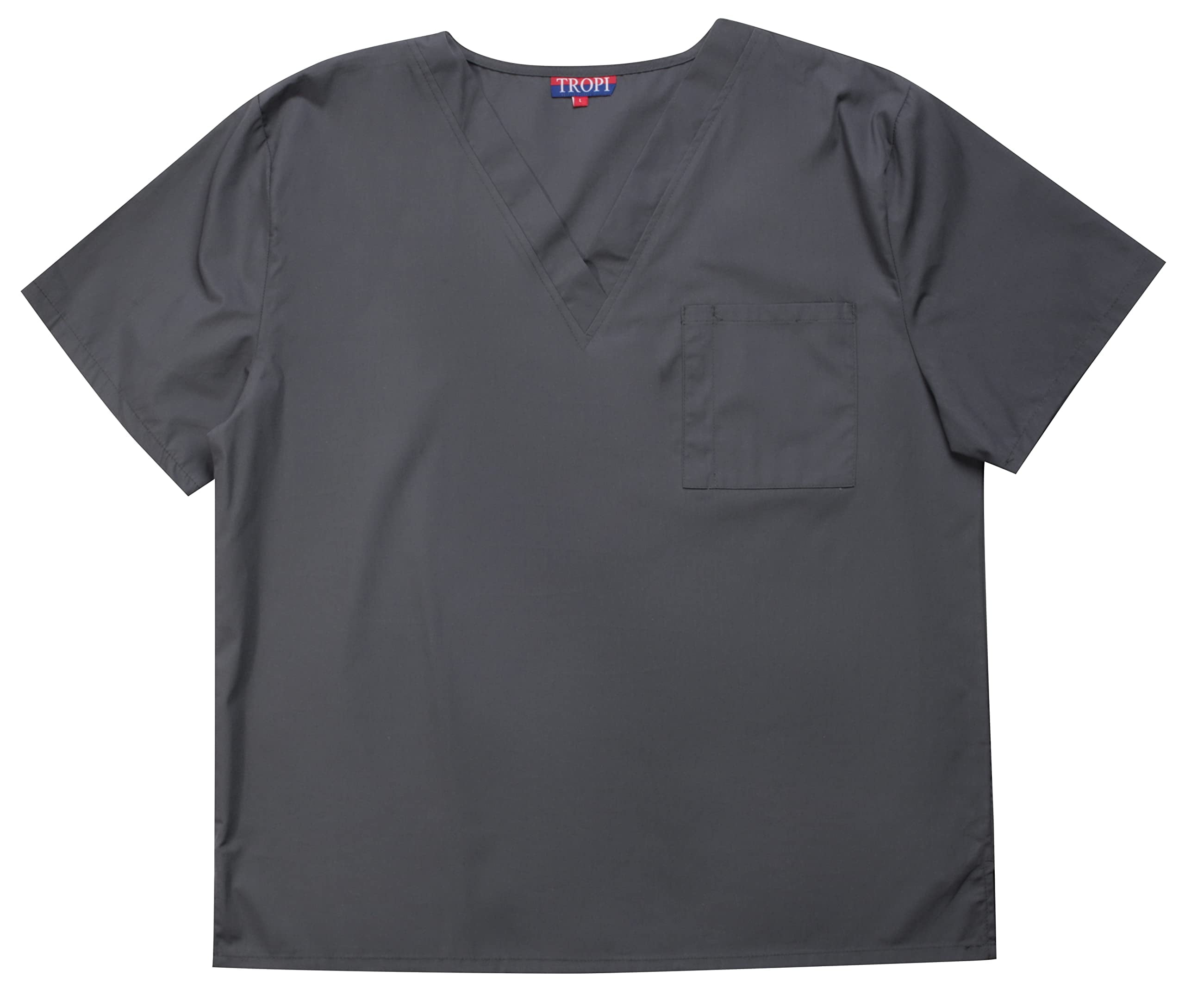Tropi Men's Scrub Top Uniforms for Men (Small, Pewter) - Walmart.com