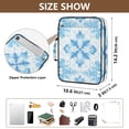 Christmas Blue Pixel Snowflakes Accordion File Organizer Expanding File ...