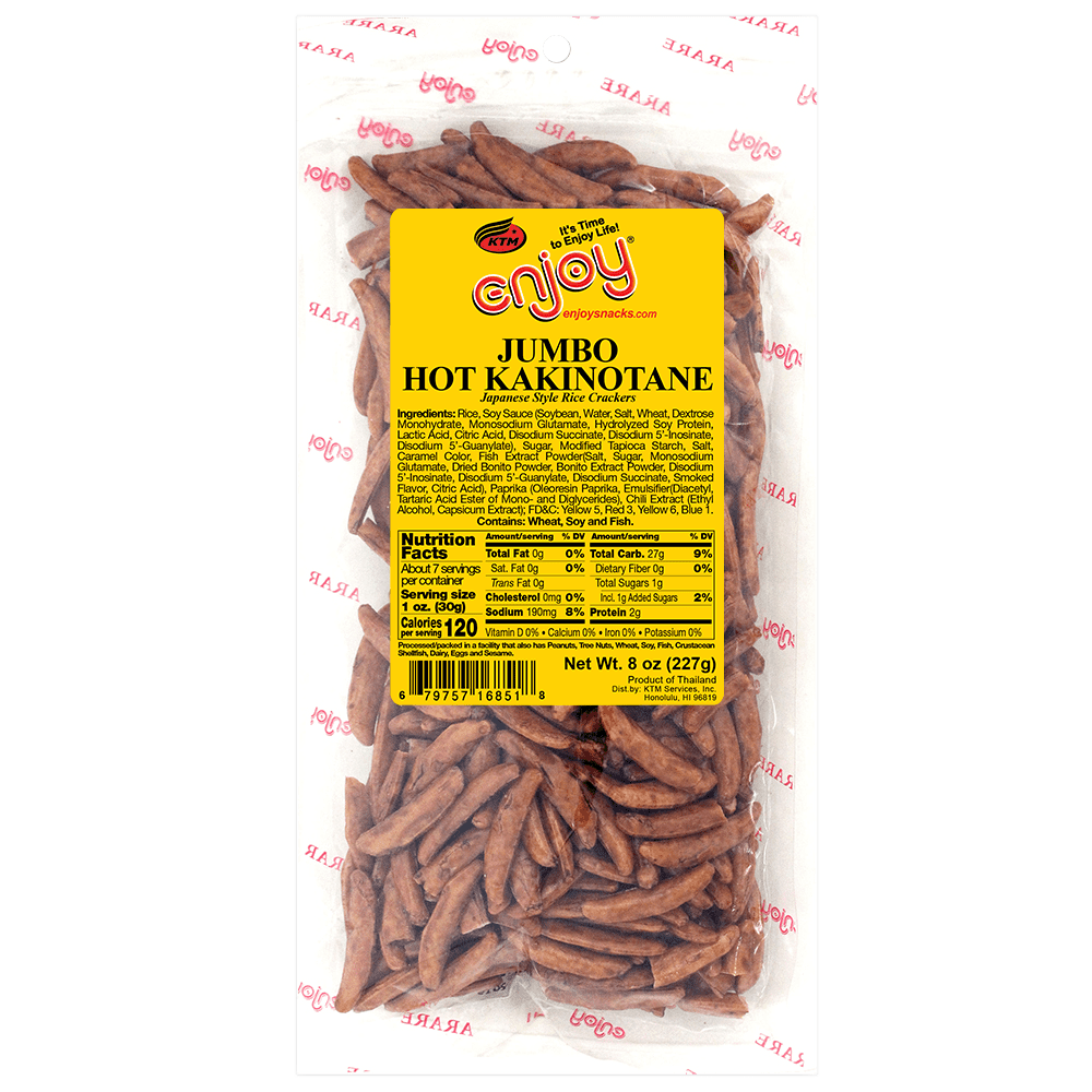 Enjoy Jumbo Hot Kakinotane Rice Cracker, 8 oz - Walmart.com