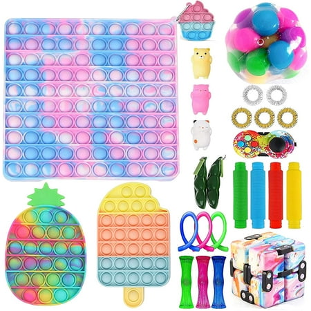 Fidget Toy Pack 30 PCS Sensory Fidget Toys Packs with Simple Dimple ...