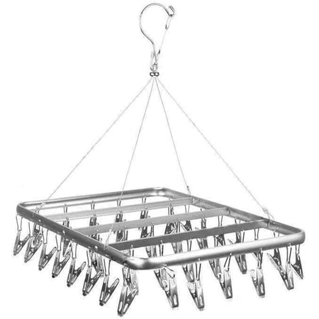 Clothes Airer Dryer 28 Pegs Drying Hanger Hanging Laundry Washing ...