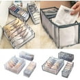 Ludlz 3 Pack Underwear Drawer Organizer Divider Set Foldable Underwear
