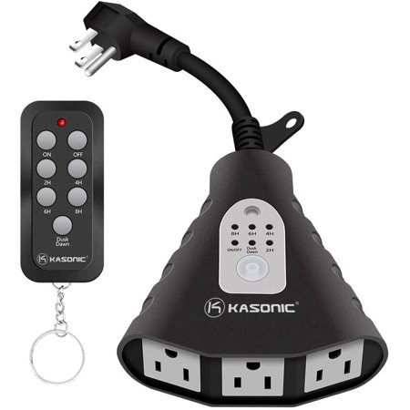 Kasonic Wireless Outdoor Remote Control Outlets with Timer and Sensor ...