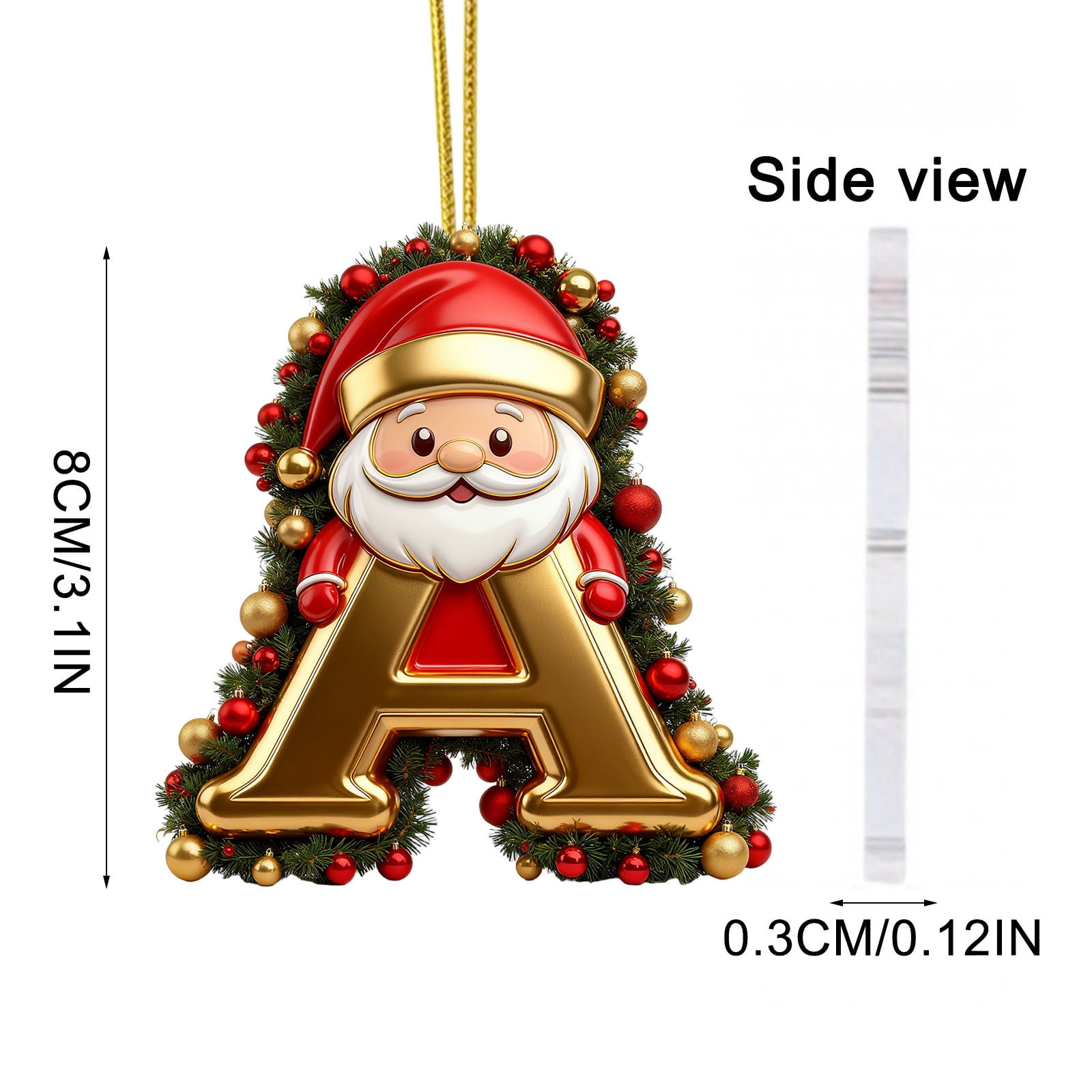 Click here for Cheapark 26 Letters Christmas Tree Pendant - Perso... prices