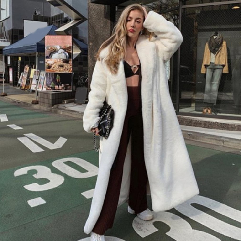 Click here for Joywa Winter Overcoat Long Coat Artificial Fur War... prices