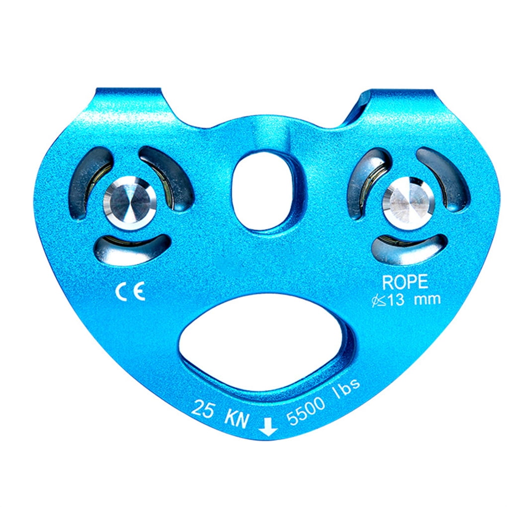 Zip Line Trolley Double Pulleys Hanging Device Caving Tool Rope Fixator ...
