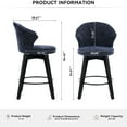 25" Adjustable Counter Height Swivel Bar Stools Set of 2 | Smooth 360 ...