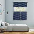 Abstract Waves Kitchen Curtains Set for Windows, Modern Abstract ...