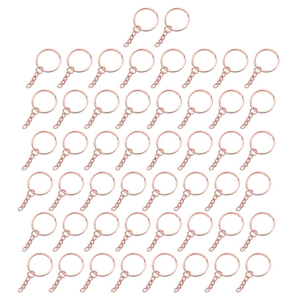 50 Pcs 1 Inch Chain Keychains with Jump Rings, Metal Pieces with Open ...