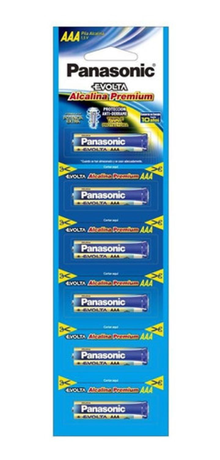 Pila Panasonic Evolta Alcalina Aaa Tira Con 6 Pilas azul 1 Panasonic ...