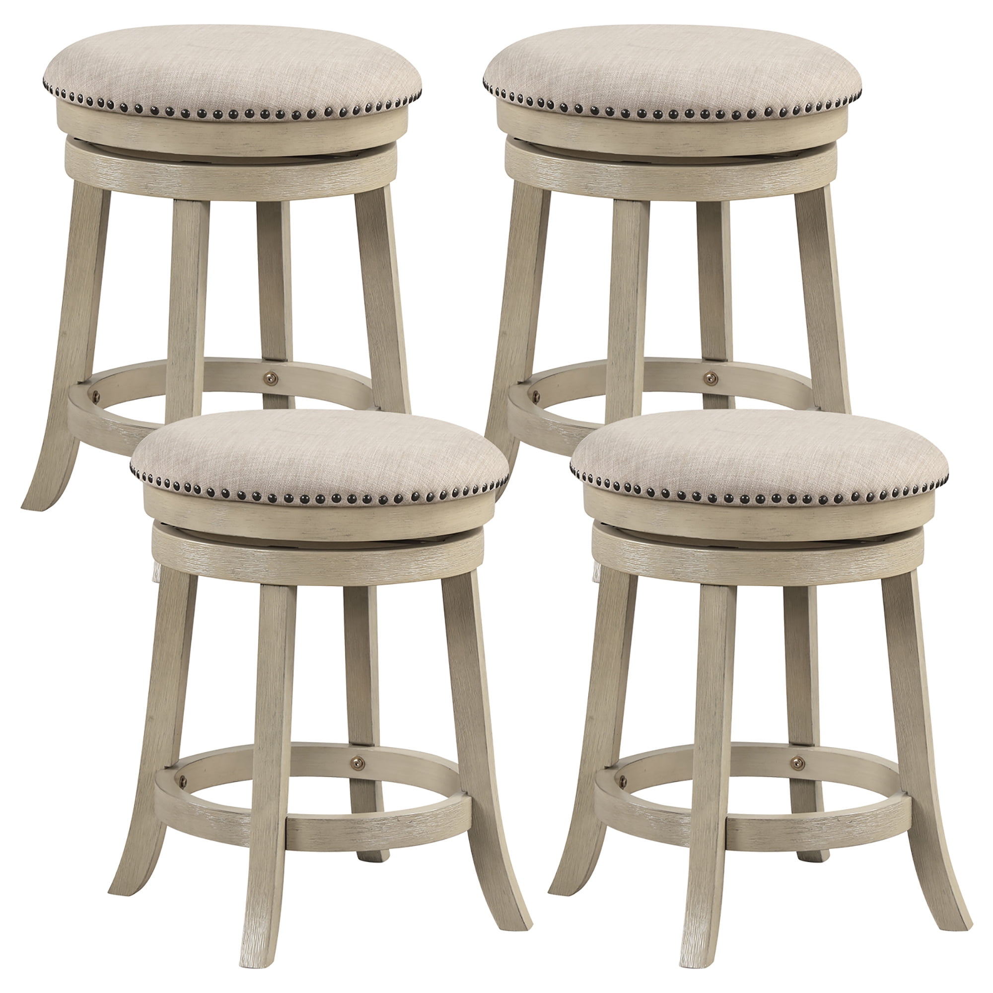 Click here for Gymax 24 Swivel Bar Stools Set Of 4 Round Counter... prices