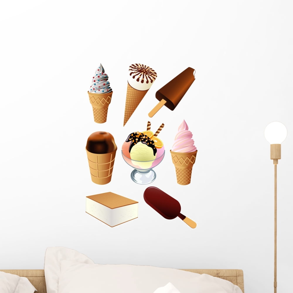Ice Cream Wall Mural by Wallmonkeys Peel and Stick Graphic (18 in H x ...