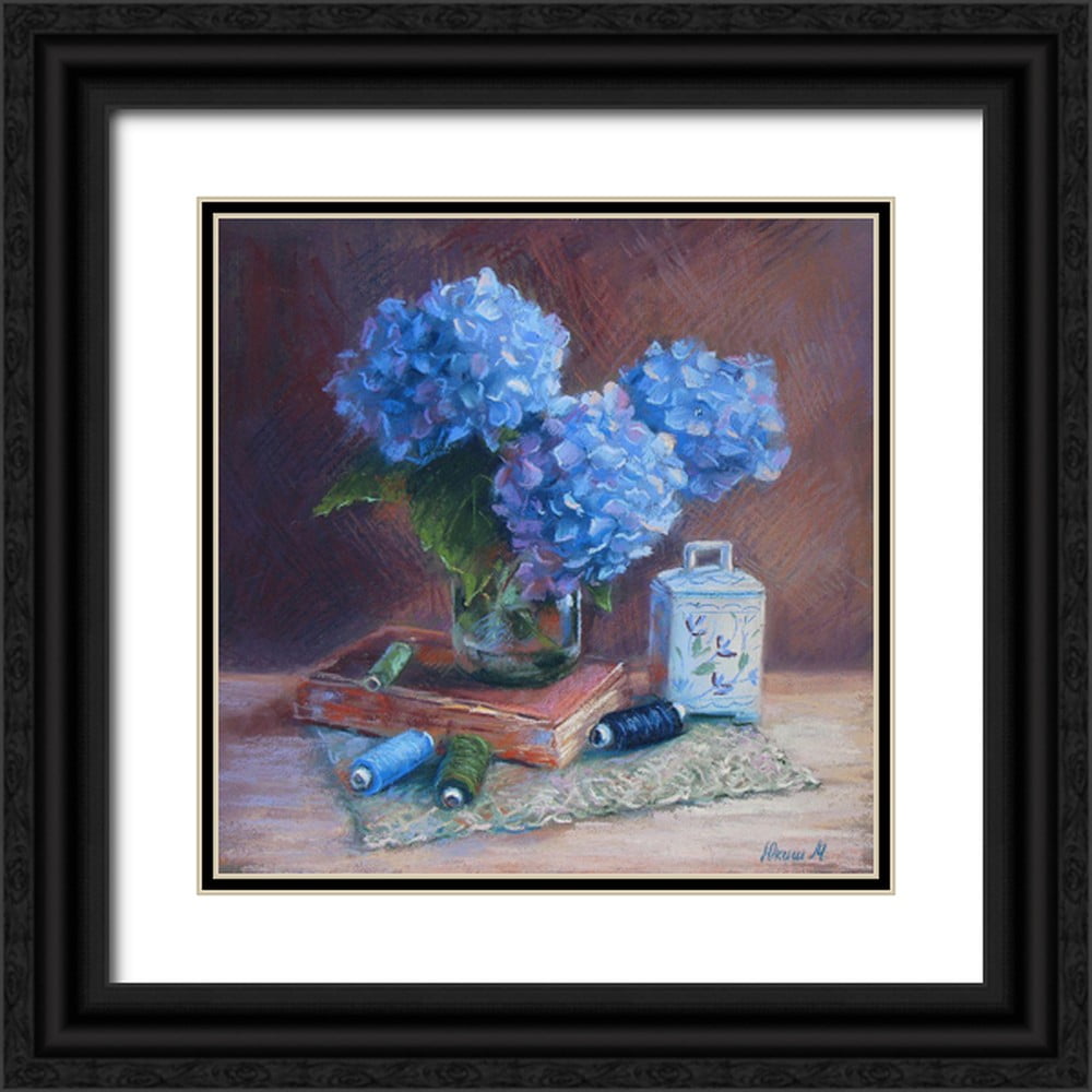 Yukish, Marina 26x26 Black Ornate Wood Framed with Double Matting ...