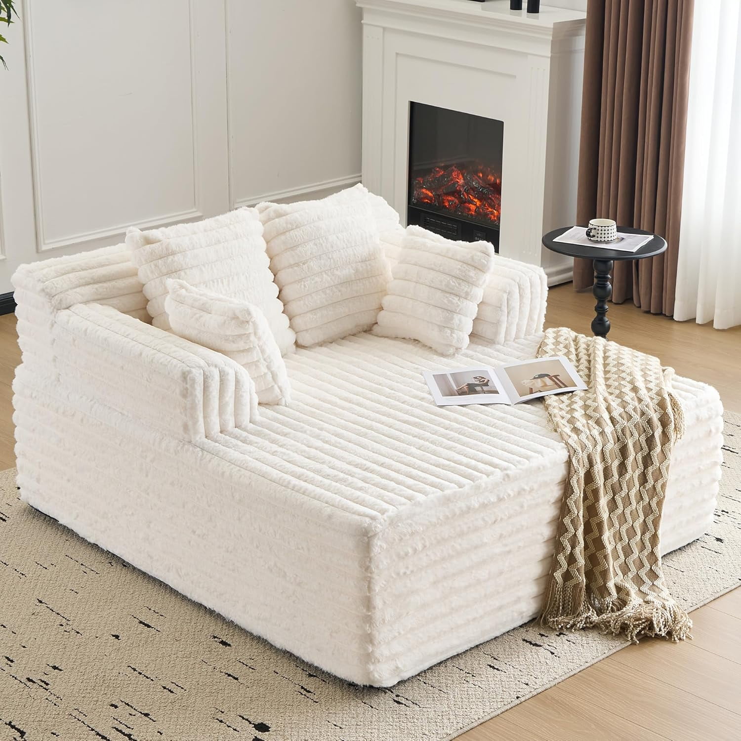 Click here for Mellcom 61 Inch Chaise Lounge Indoor oversized Uph... prices